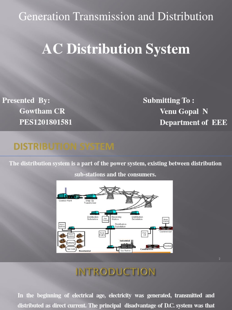 AC Distribution System | PDF | Electric Power Distribution ...