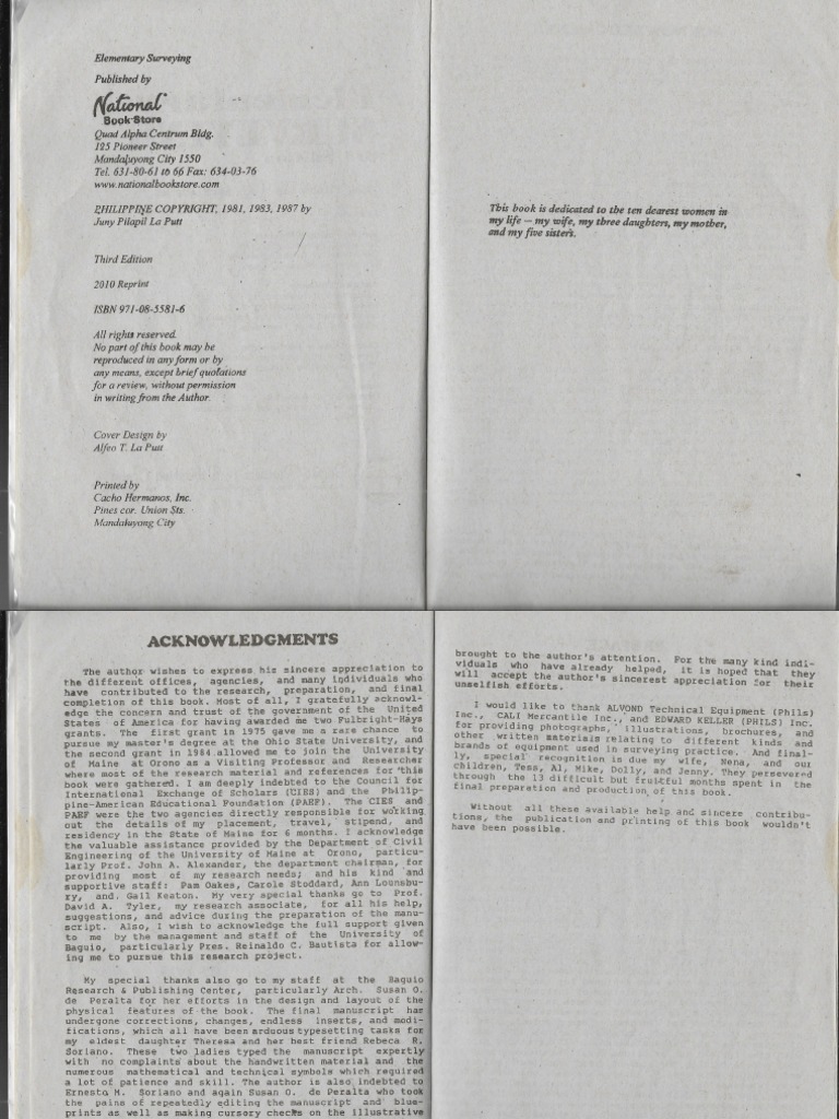 ELEMENTARY SURVEYING - Juny Pilapil La Putt PDF | PDF