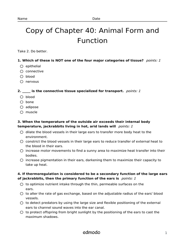 Chapter 40 - Animal Form and Function PDF | PDF | Thermoregulation ... Chapter 40 - Animal Form and Function PDF | PDF | Thermoregulation ...