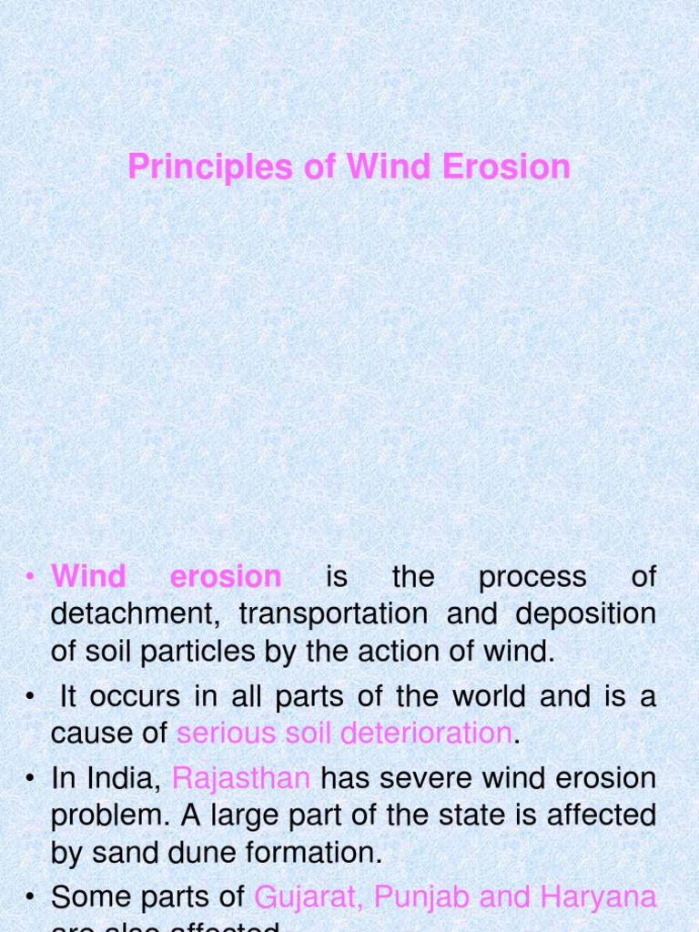 Principles of Wind Erosion | PDF | Erosion | Soil