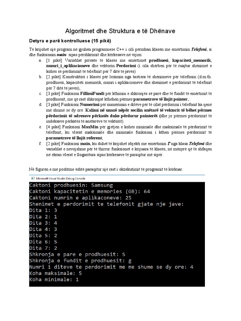 Algoritmet Dhe Struktura e Te Dhenave - Detyra Kontrolluese 1 - 2018 ...