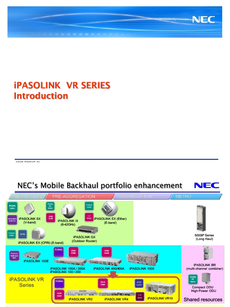 iPASOLINK VR Series Wireless Transport Solution | PDF | Quality Of Service | Wavelength Division ...