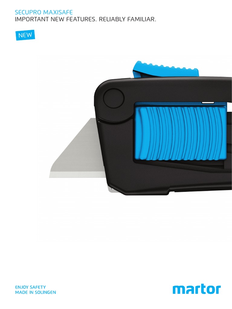 SECUPRO MAXISAFE Safety Knife Features | PDF | Knife | Blade