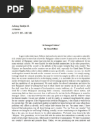 Amor Propio Filipino | PDF | Shame | Self Esteem
