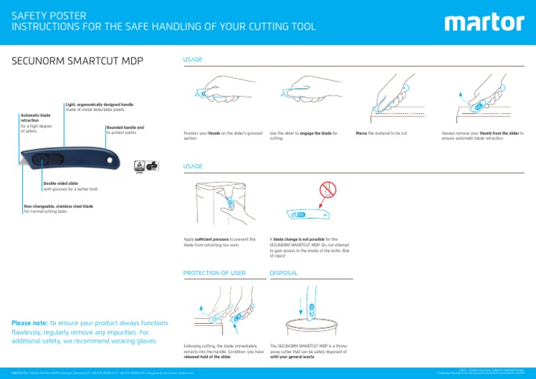 Secunorm Smartcut MDP Safety Guide | PDF | Knife | Manufactured Goods