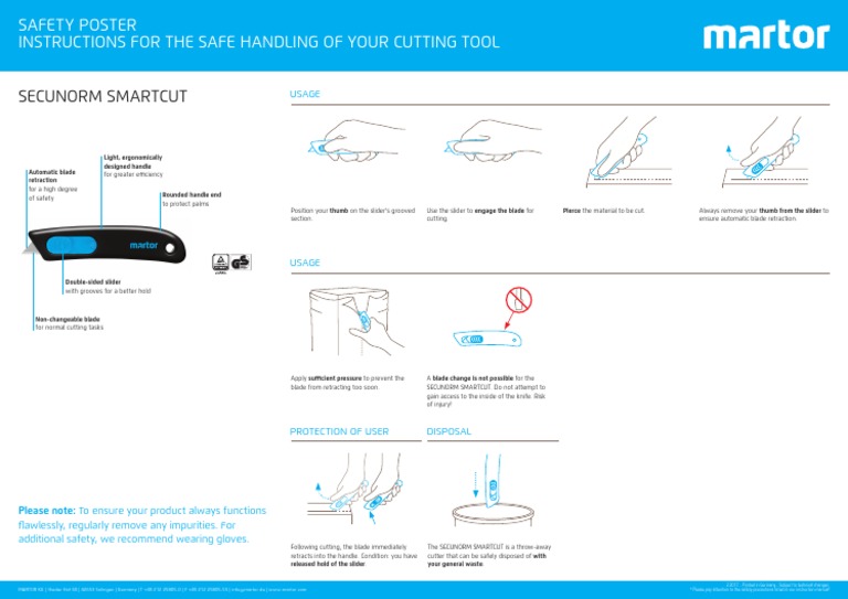Secunorm Smartcut: Safety Poster Instructions For The Safe Handling of ...