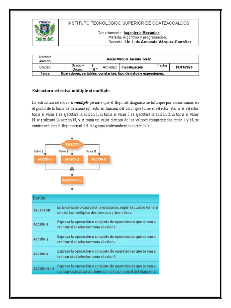 Estructura Selectiva Múltiple Si Múltiple Pdf 1340