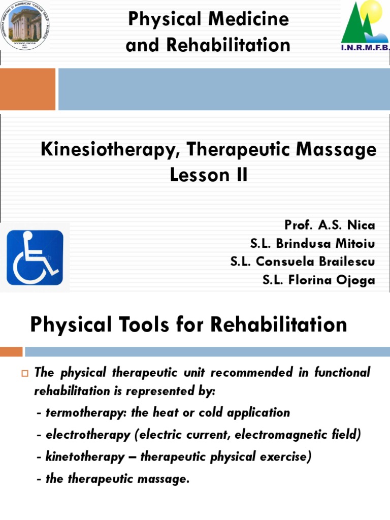 LEC 02 - Kinesiotherapy & Therapeutic Massage | PDF | Strength Training ...