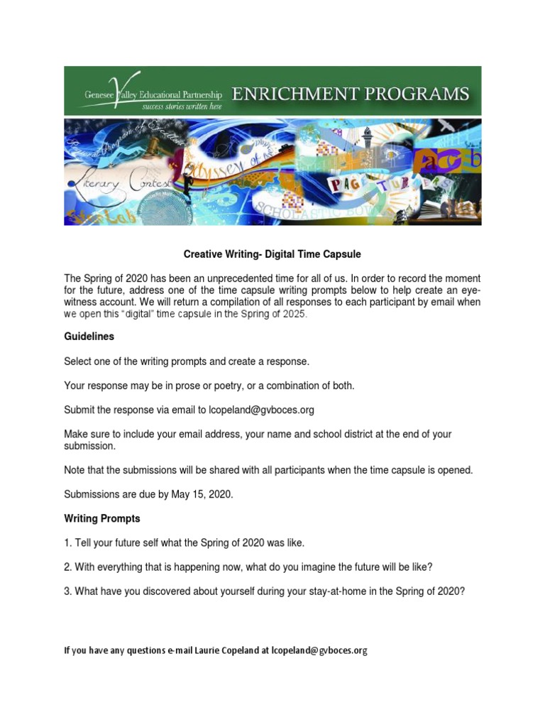 Student Time Capsule Guidelines | PDF
