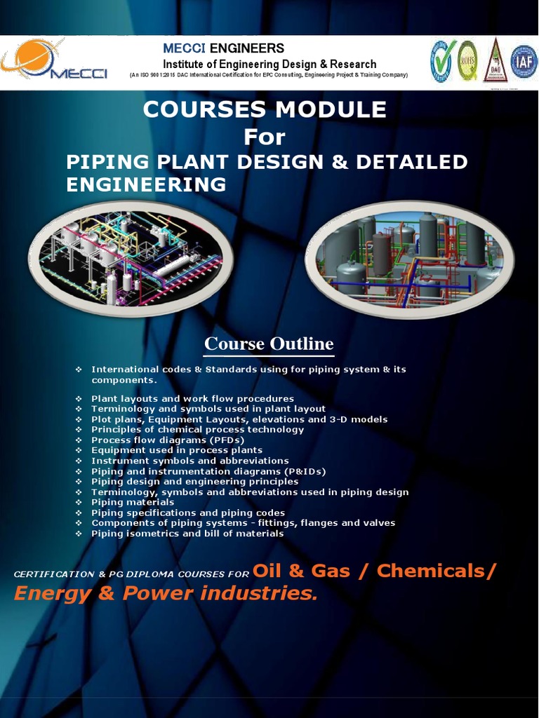 Piping Design & Engineering Courses | PDF | Pipe (Fluid Conveyance ...