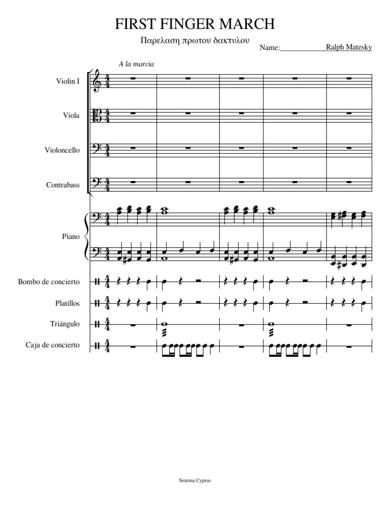 First Finger March | PDF | Chordophones | Classical Music Groups