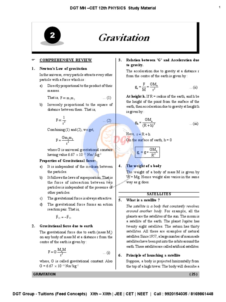 Gravitation (25) | PDF | Gravity | Orbit