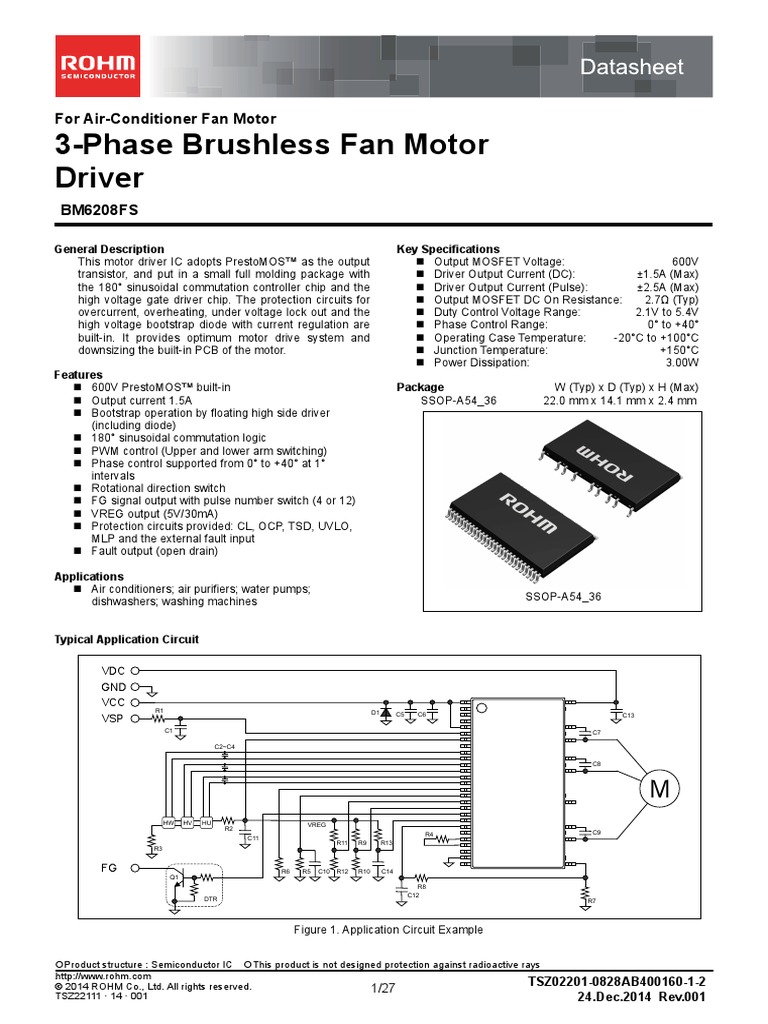 3-Phase Brushless Fan Motor Driver | PDF | Electronic Circuits | Field ...