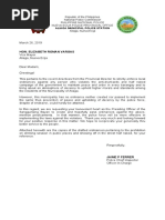 APS Letter Request For Sangguniang Bayan To Approve Ordinances | PDF