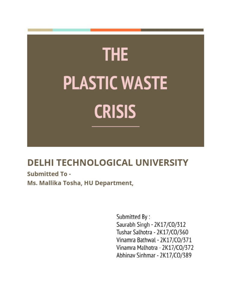 The Plastic Waste Crisis PDF | PDF | Plastic | Recycling