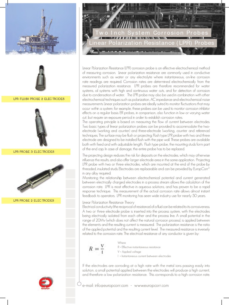 LPR Corrosion Monitoring PDF | PDF | Corrosion | Electrochemistry