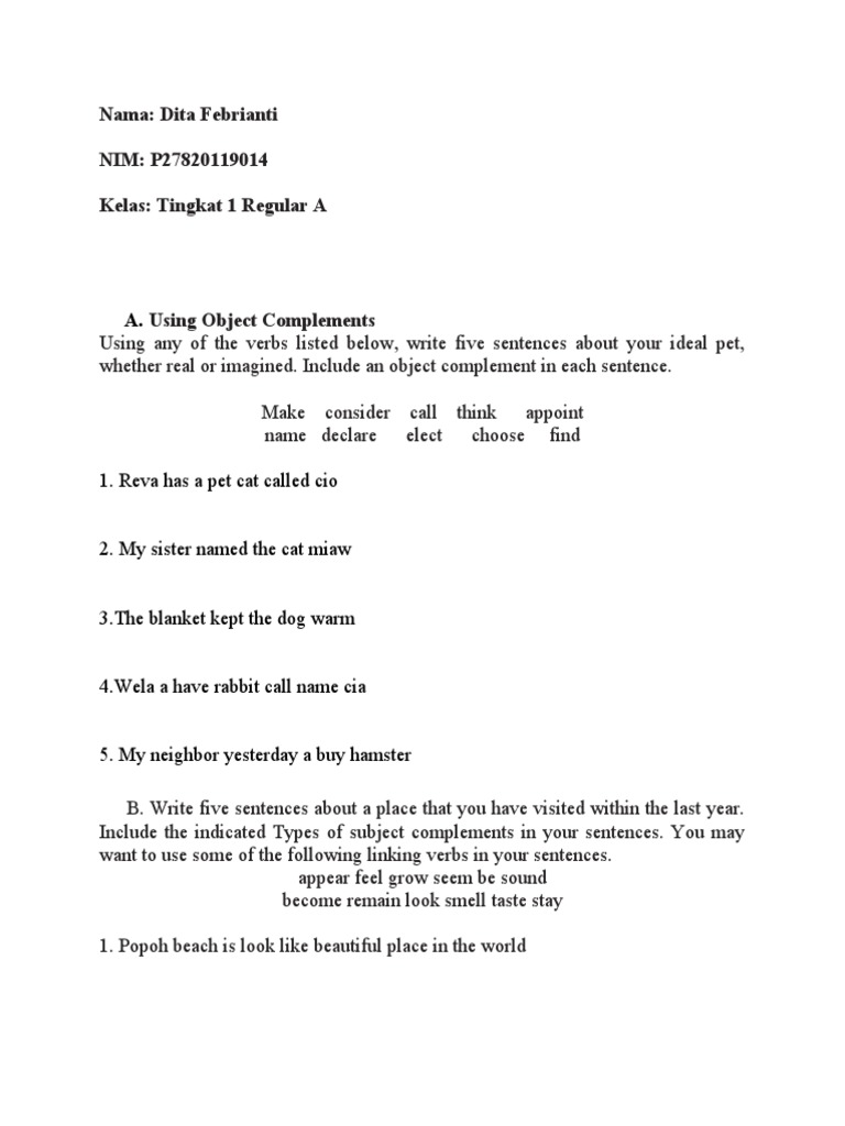 Complement - Task DITA | PDF