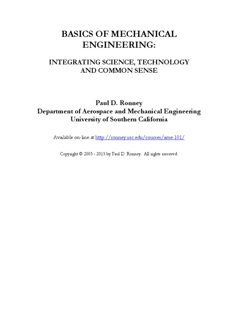Basic of Mechanical Engineering PDF | PDF | Fluid Dynamics | Gases