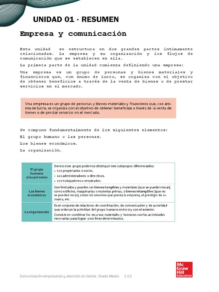 Resumen U01 | PDF | Información | Comunicación