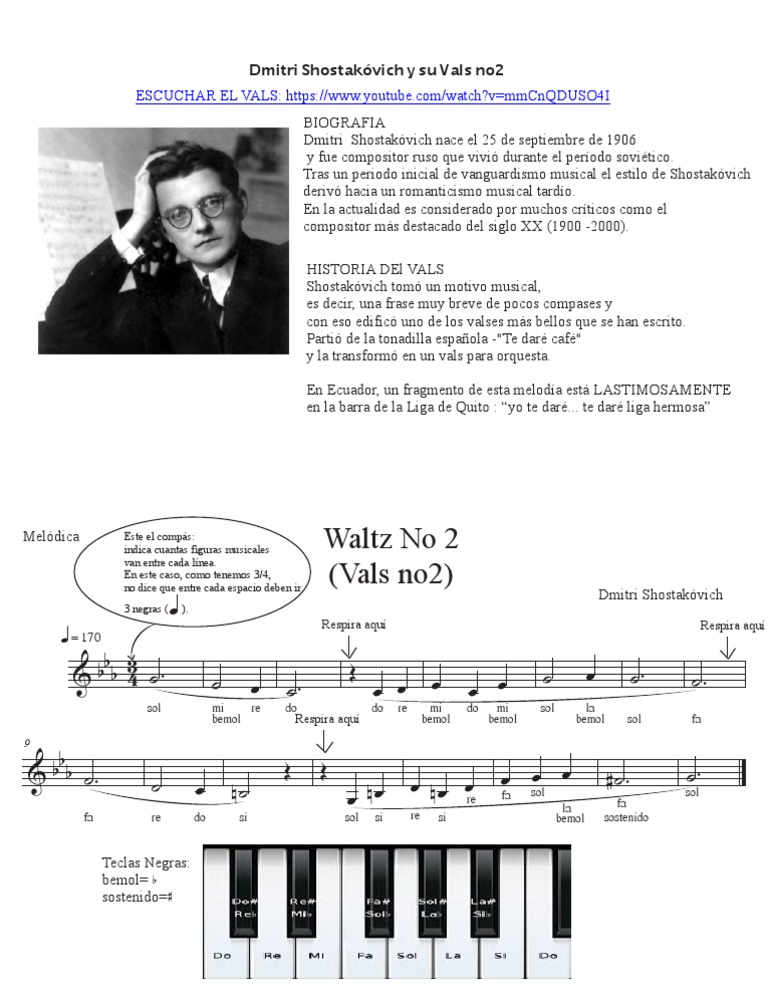 Vals 2 - Shostakovich - Score | PDF | Valses | Elementos de la música