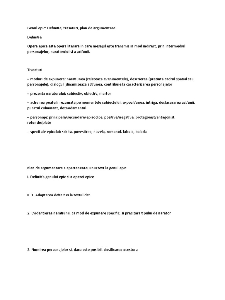 Genul Epic | PDF
