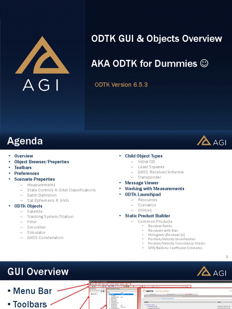 ODTK Objects and GUI Overview PDF | PDF | Bias Of An Estimator ...