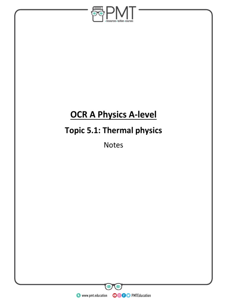 5.1. Thermal Physics | PDF | Gases | Temperature