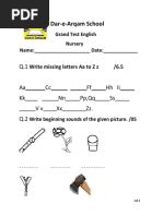 Nursery Class 1st Term Paper | PDF | Communication | Collation