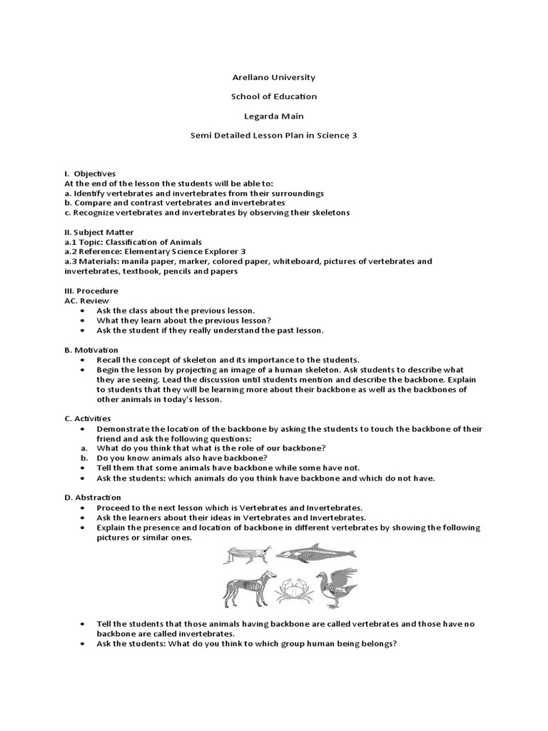 Arellano University School of Education Legarda Main Semi Detailed ...