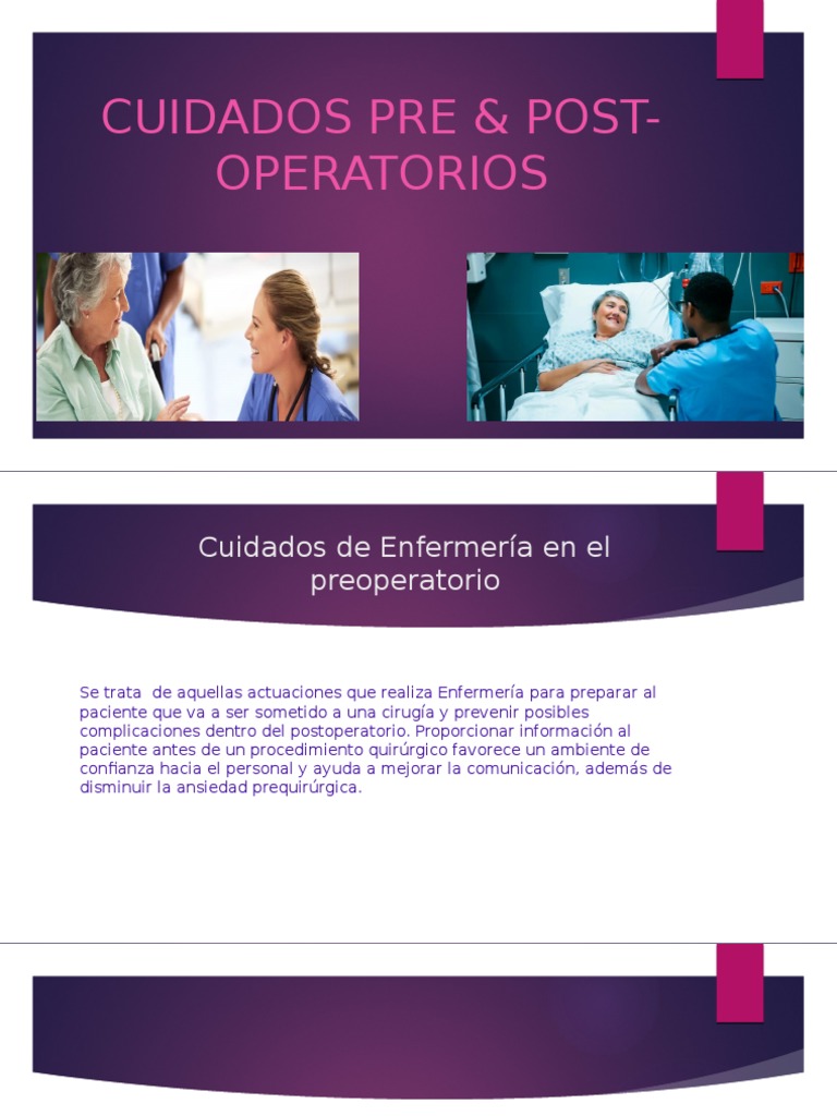 Cuidados Pre y Postoperatorios Esenciales | PDF | Herida | Cirugía