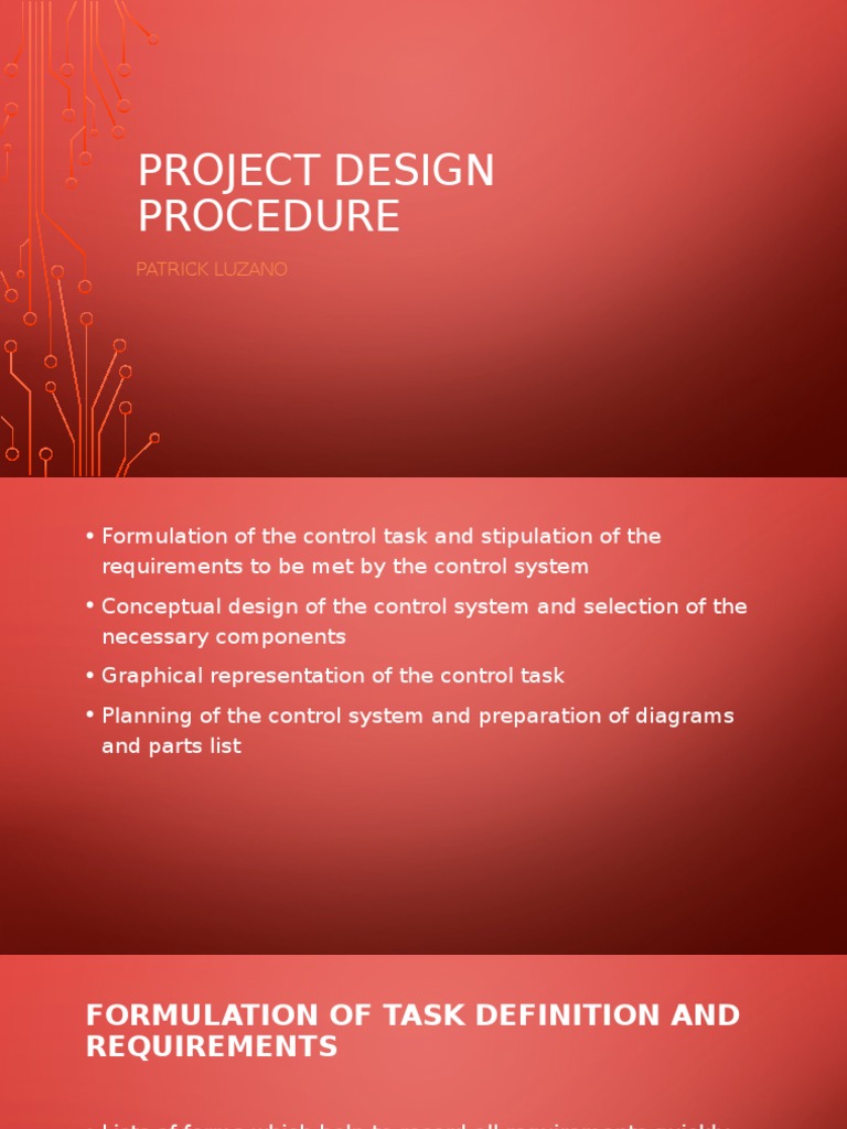 Project Design Procedure | PDF