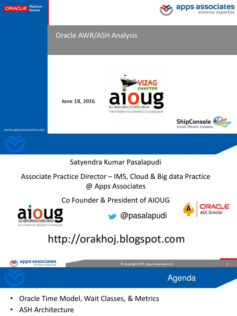 Oracle AWR/ASH Analysis: June 18, 2016 | PDF | Cache (Computing ...