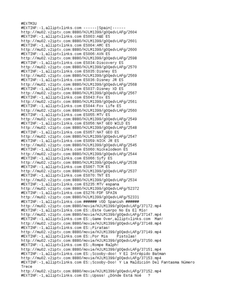 M3u List | PDF | Computadores | Tecnologia e Engenharia