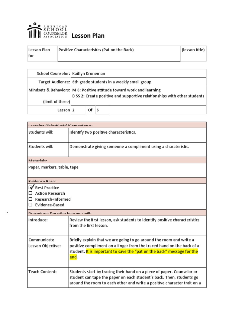 Lesson Plan01 | PDF | Evidence Based Medicine | Lesson Plan