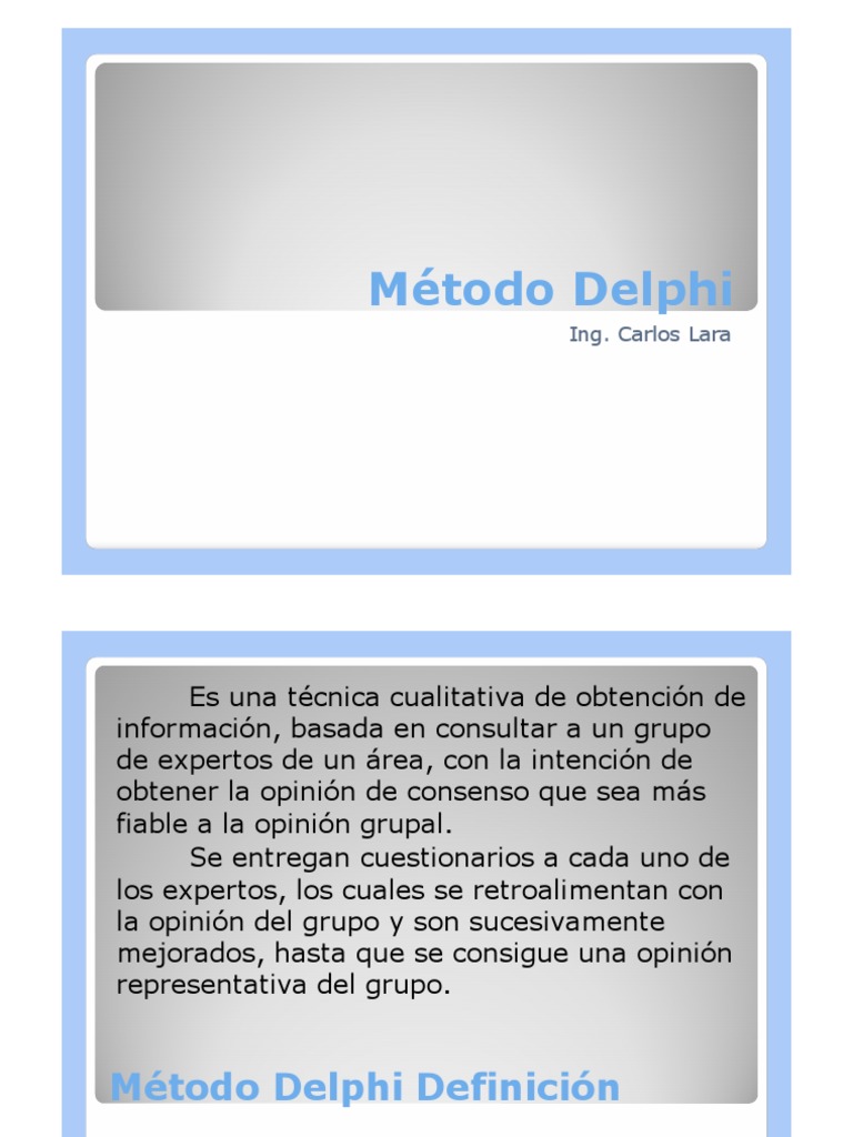 Método Delphi PDF | PDF | Conceptos psicologicos | Ciencia cognitiva