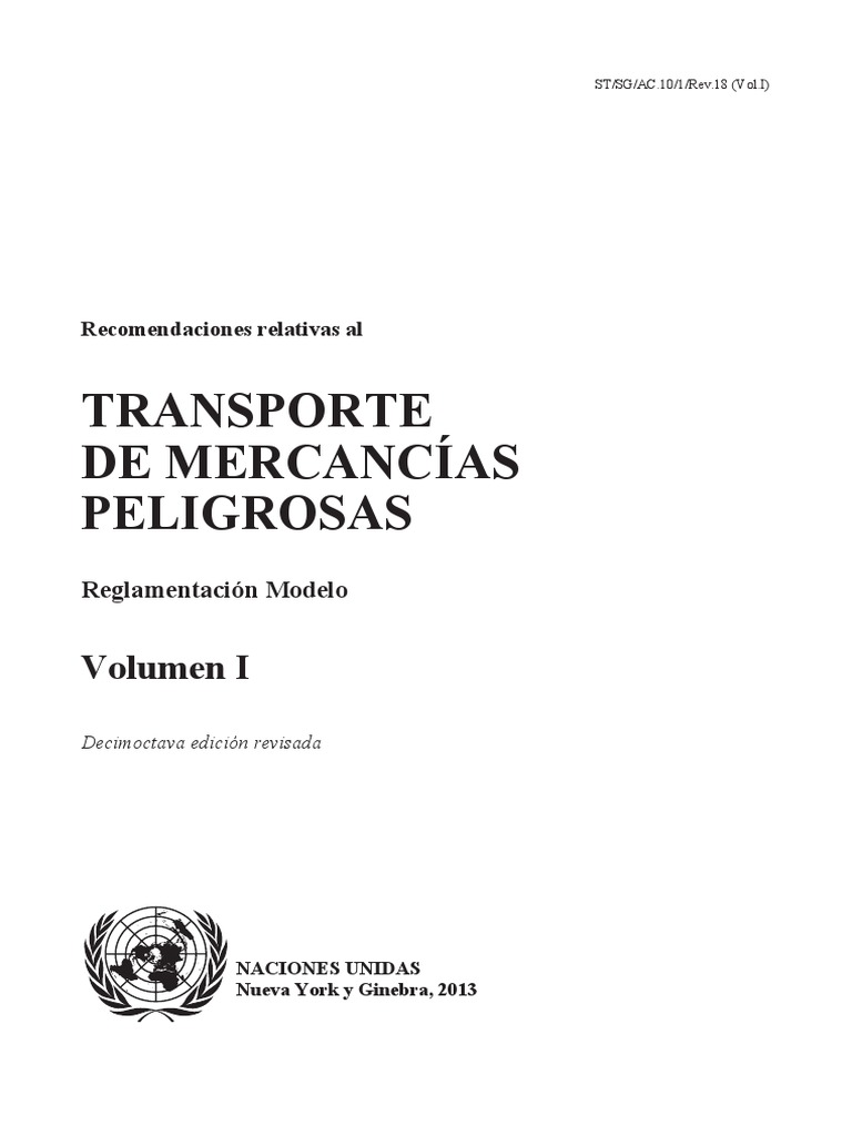 Libro Naranja Vol 1-2 PDF | PDF | Transporte | Naciones Unidas