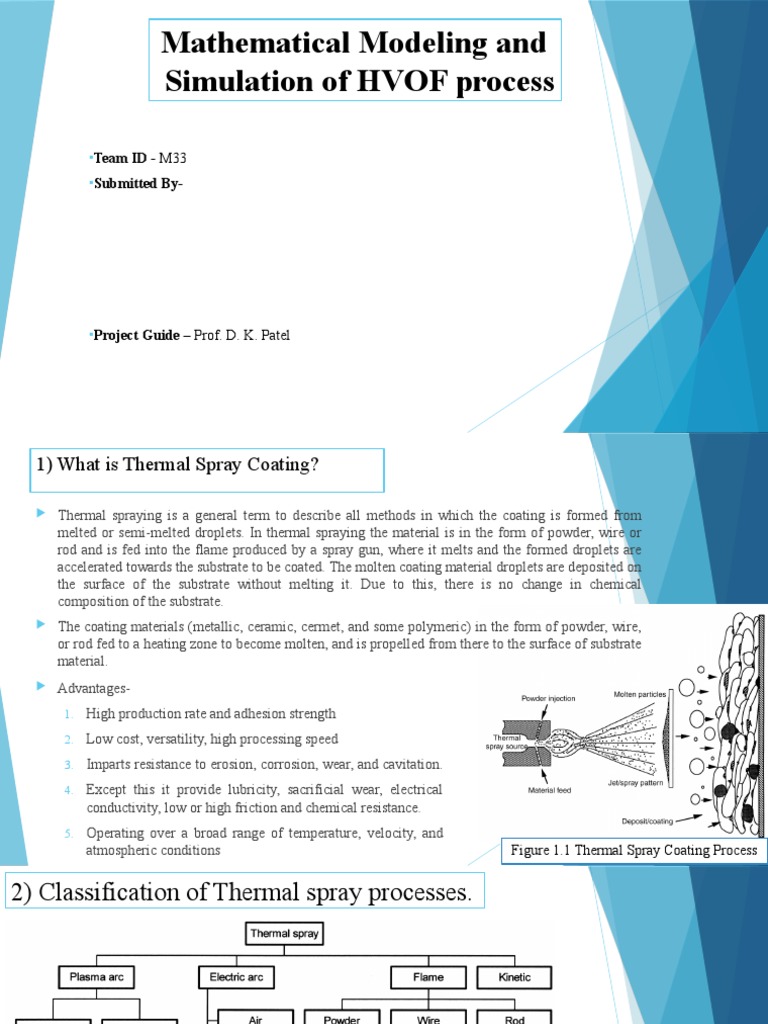 Mathematical Modeling and Simulation of HVOF Process: Team ID - M33 ...