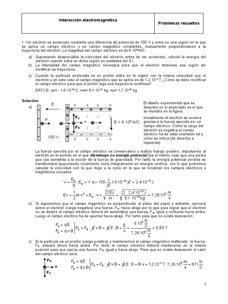 Ejercicios Resueltos de Electromagnetismo | PDF | Campo magnético ...