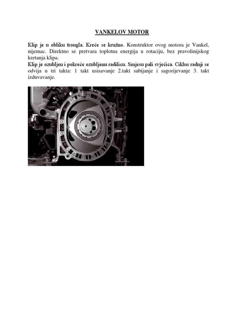 VANKELOVimlazni MOTOR | PDF