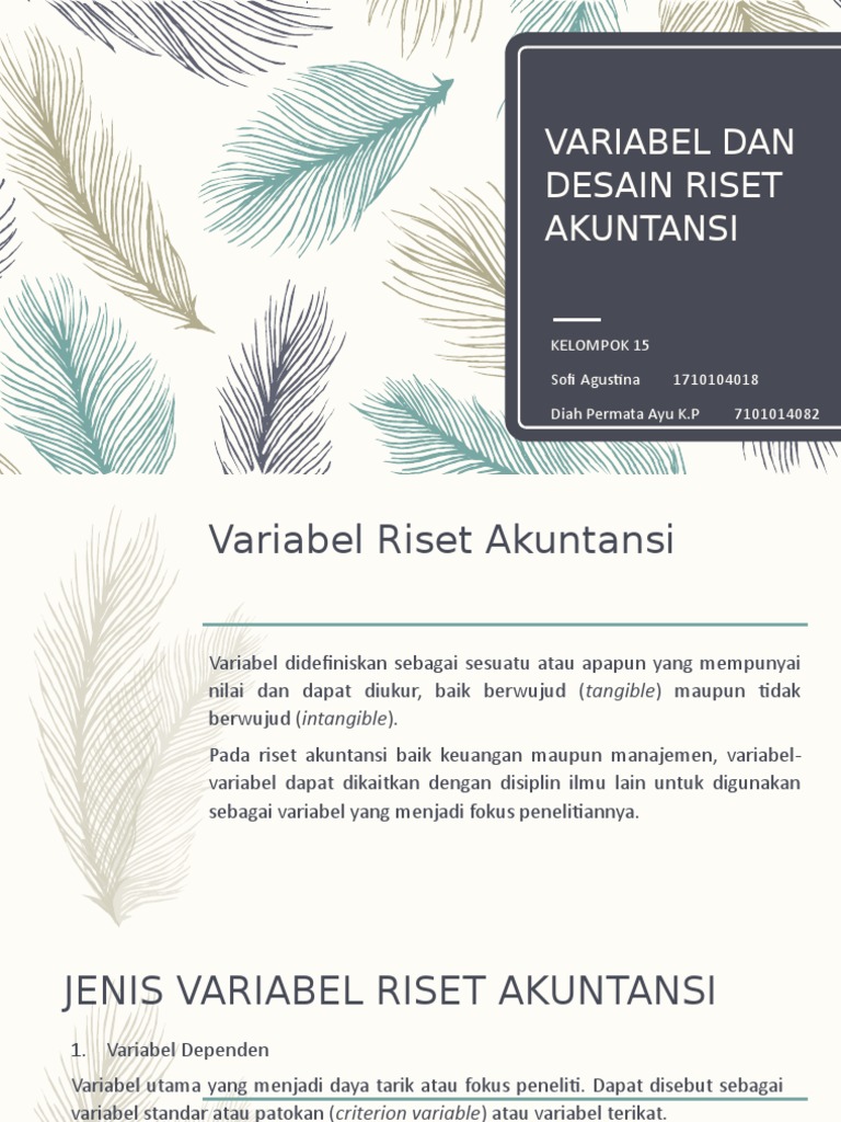 Bab 5 Variabel Dan Desain Riset Akuntansi | PDF