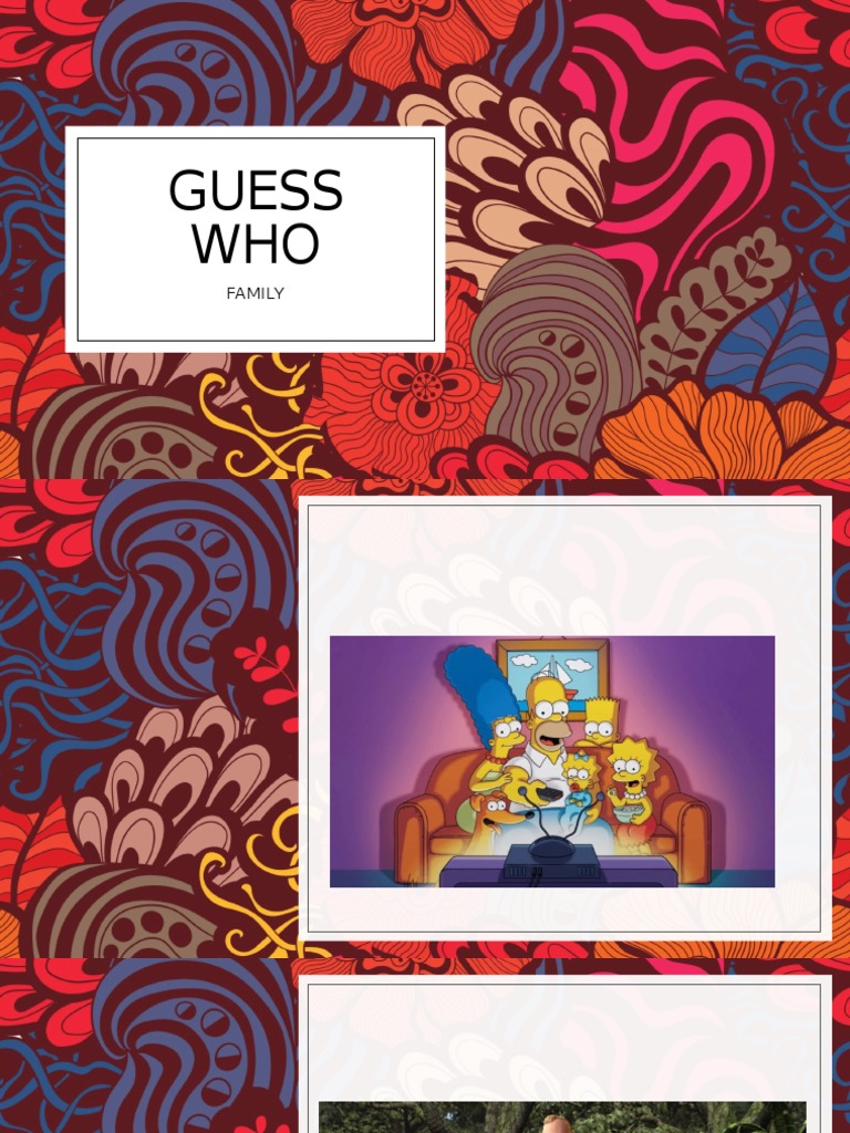 Guess Who Family Edition Famous Families Fun Activities Games Games ...