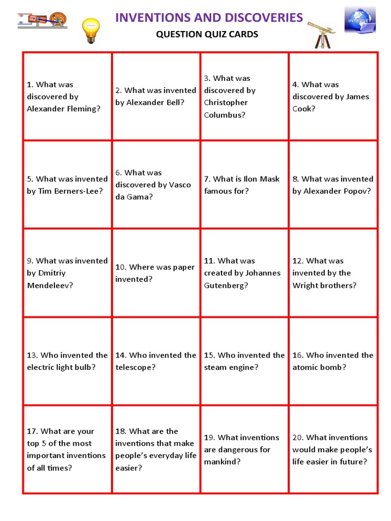 Inventions and Discoveries Quiz | PDF
