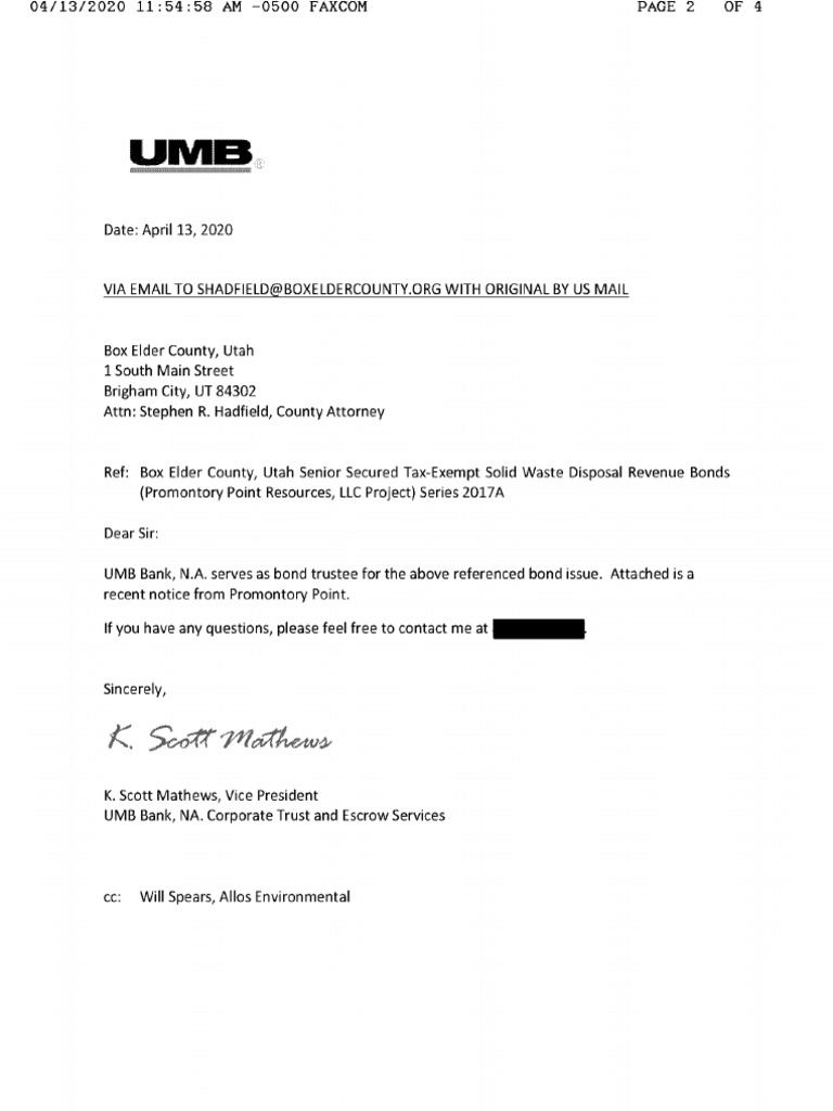 Notice of Events of Default | PDF