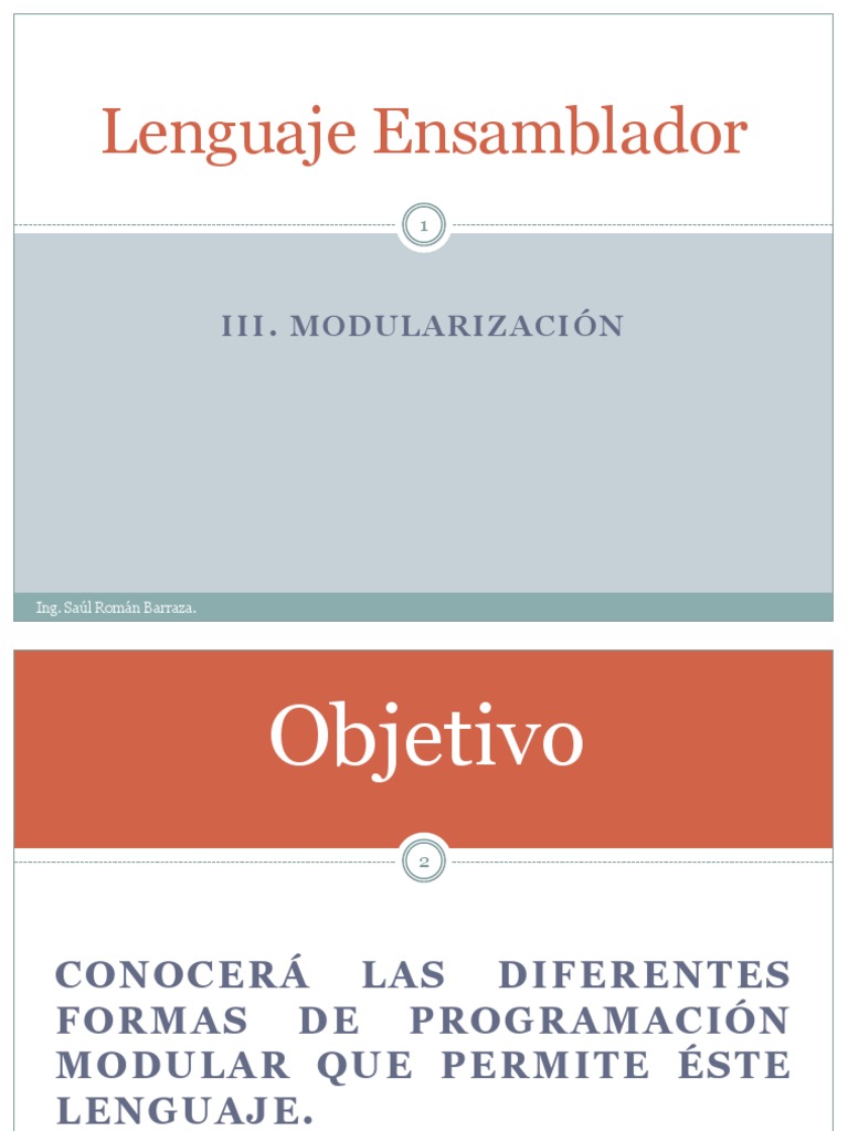 Modularizacion | PDF | Lenguaje ensamblador | Macro (informática)