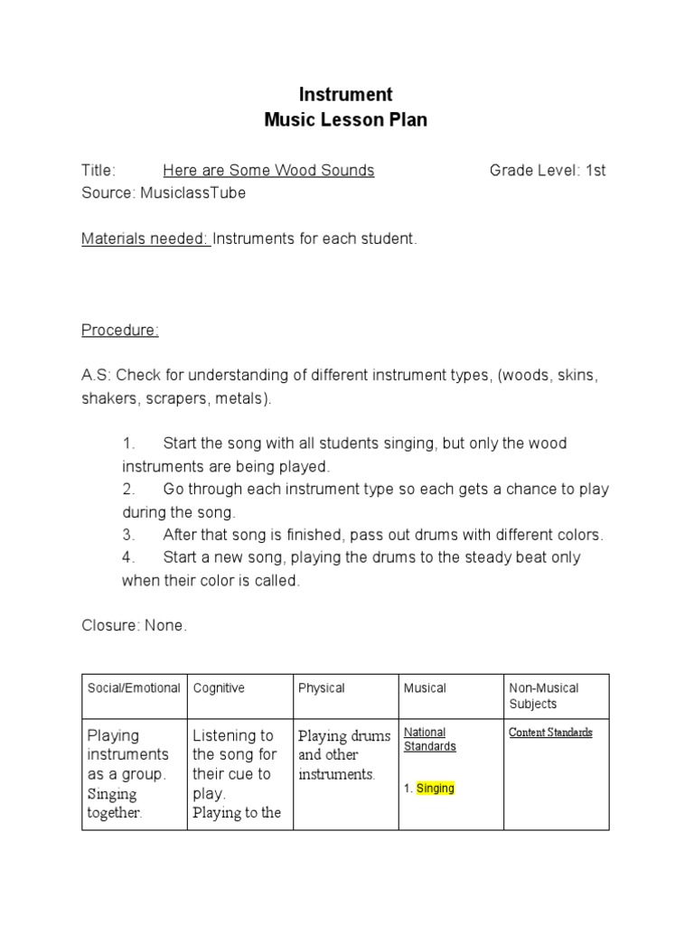 Here Are Some Wood Sounds Instrument | PDF