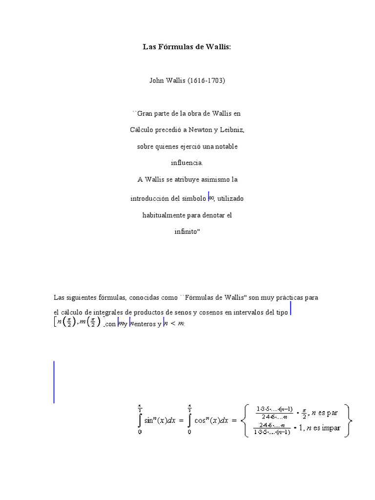 Formula de Wallis | PDF