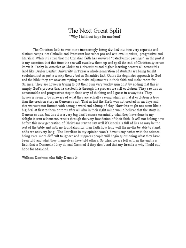 The Great Split | PDF | Philosophy | Wellness
