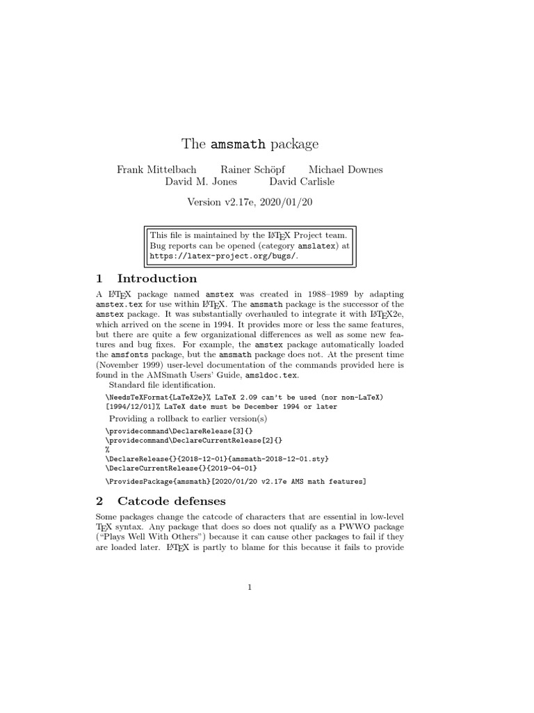 Amsmath PDF | PDF | Ellipsis | Printing