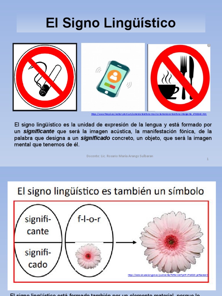 El Signo Lingüístico. | PDF | Lingüística | Los símbolos