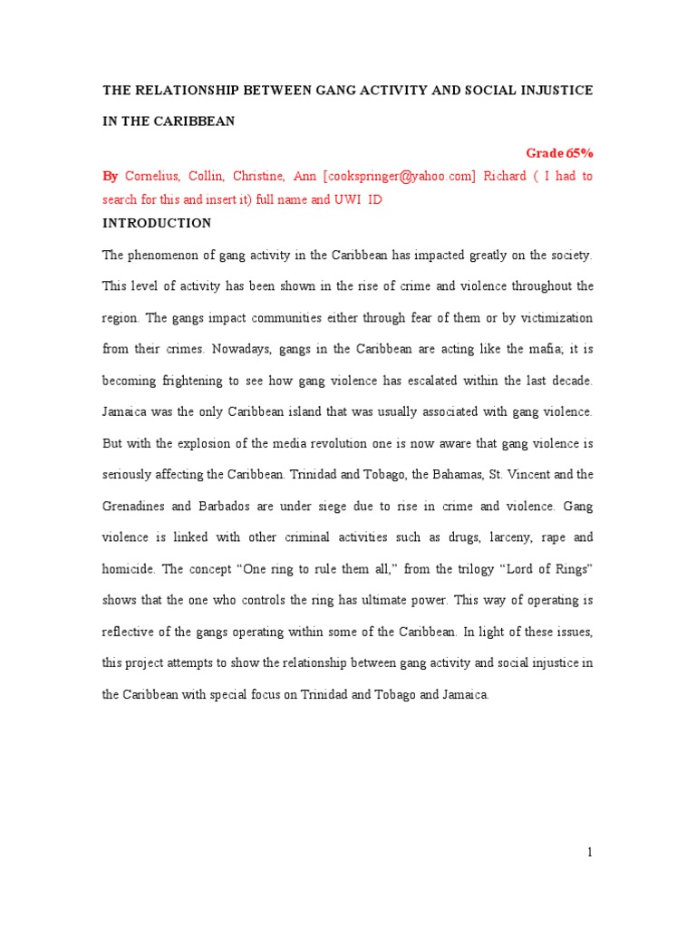 Gangs in Trinidad and Jamaica 05 | PDF | Gang | Organized Crime